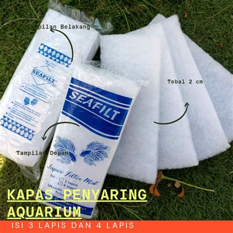 Jual Kapas Filter Aquarium 1025cmaquascapeisi 3 Lapisisi 4 Lapis
