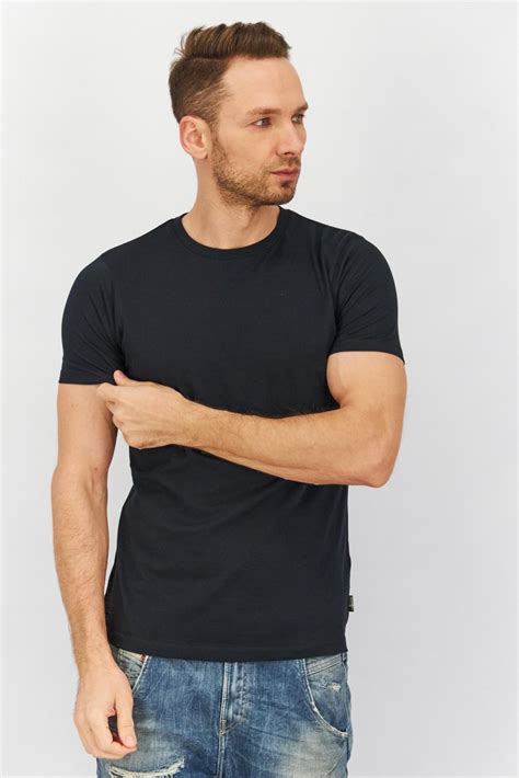 Sorbino Men Crew Neck Short Sleeve Plain T Shirt Black Brands For Less