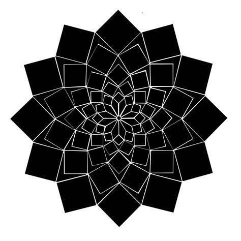 Fibonacci Mandala Reusable Stencil Etsy