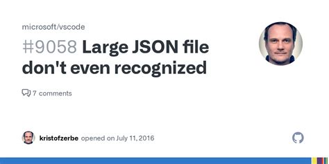 Large Json File Dont Even Recognized · Issue 9058 · Microsoftvscode