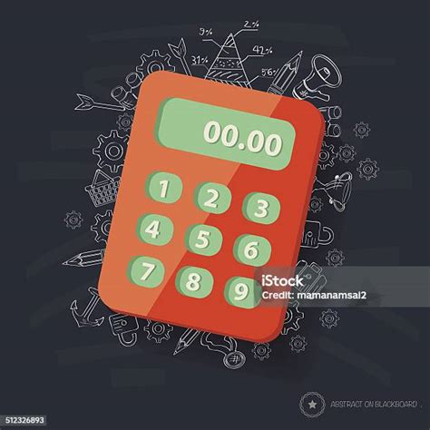 Calculation Symbol Design On Blackboard Background Clean Vector向量圖形及更多