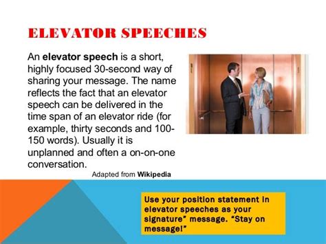 Elevator Speech