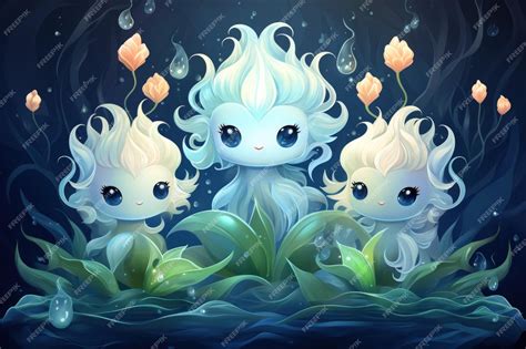 Premium Ai Image Elusive Water Elementals Appearing As Shimmering