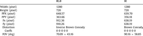 Intrinsics Of The D I Camera Download Scientific Diagram