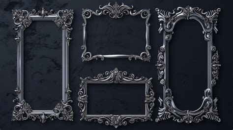 Premium Vector A Set Of Antique Brass And Brass Doors With A