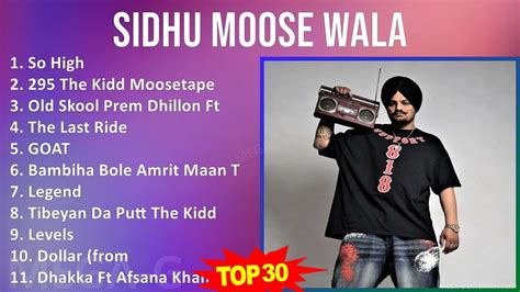 S I D H U M O O S E W A L A MIX Best Songs Greatest Hits S Music Top Indian Pop Gangst