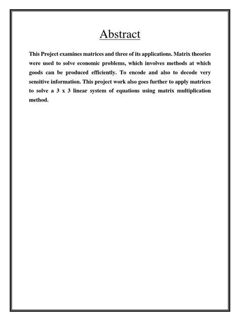Bms Project Matrix Completed Pdf Matrix Mathematics Determinant