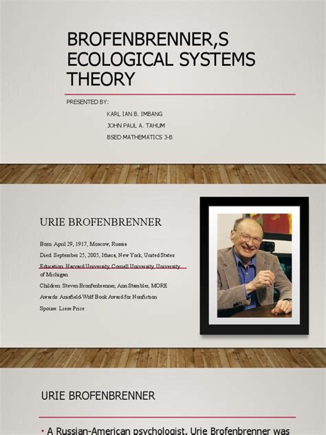 Brofenbrenners Theory Imbang Tahum Pdf Behavioural Sciences Psychological Concepts