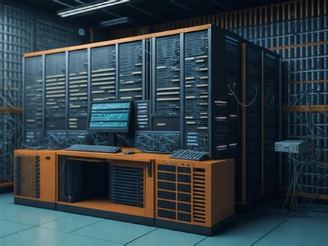 premium ai image working data center full of rack servers and
