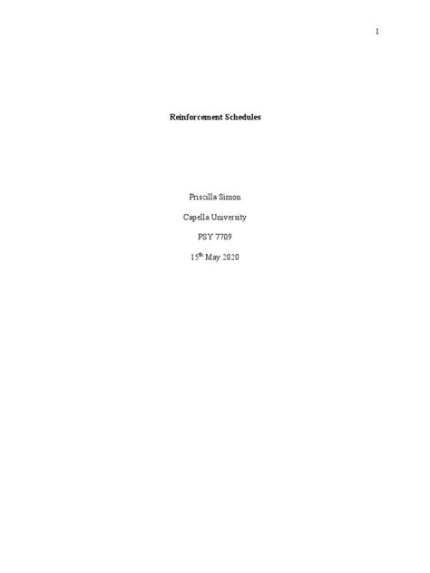 Reinforcement Schedules Pdf Reinforcement Theory Of Mind