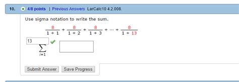 Solved Use Sigma Notation To Write The Sum 81 1 81