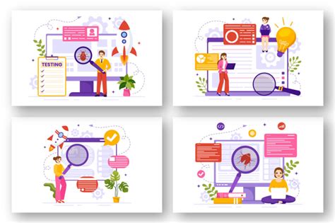 12 Software Testing Vector Illustration By Denayunethj Thehungryjpeg