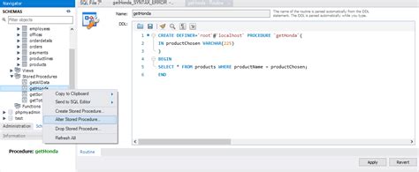 Perintah Procedure Pada Mysql Workbench