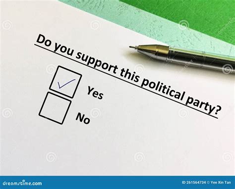 Questionnaire About Election Stock Photo Image Of Aware Election 261564734