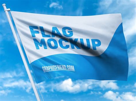 Free Big Waving Country Flag Mockup Psd Psfiles