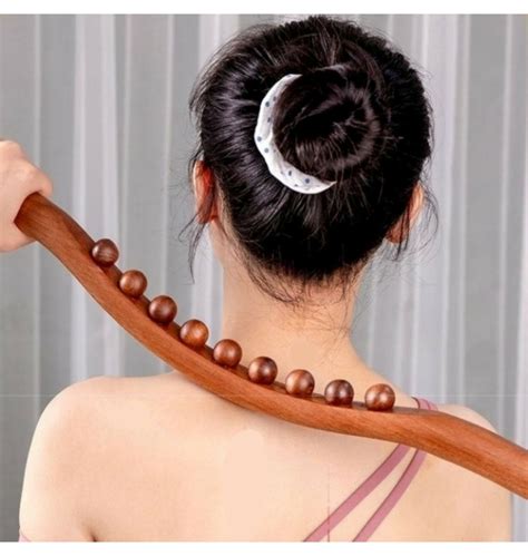 집공감 나무 지압봉 어깨 지압기 종아리 마사지 봉 스틱 우드 괄사 60cm 티몬