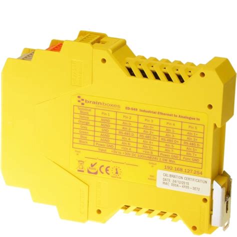 Brainboxes Ed 549 Ethernet To 8 Analogue Inputs Rs485 Gateway Lifet Network Hardwares