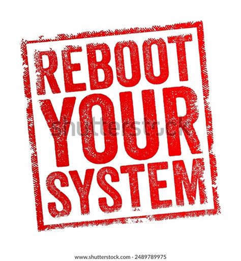 Reboot Your System Process Restarting Computer Stock Vector Royalty