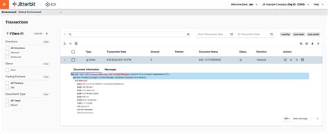 Transactions In Jitterbit Edi