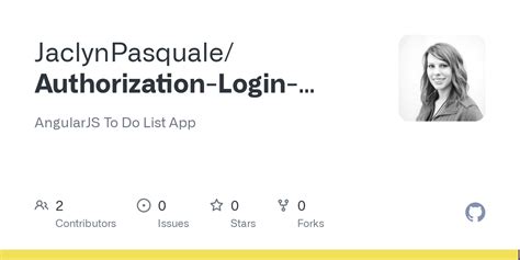 GitHub JaclynPasquale Authorization Login Angular Todo AngularJS To Do List App