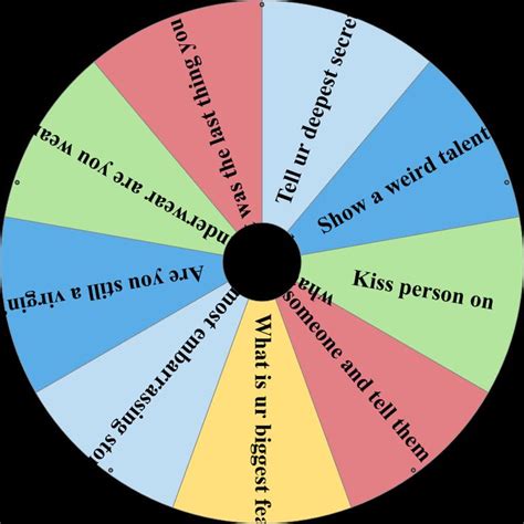 Random Truth Or Dare Picker Wheel