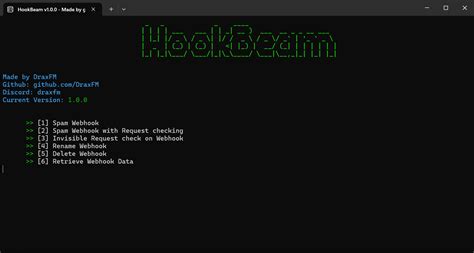 Github Draxfmhookbeam Hookbeam Is A Terminal Based Program Written