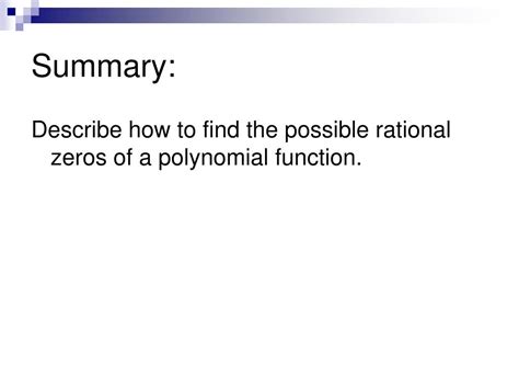 ppt lesson 3 4 zeros of polynomial functions rational zero theorem