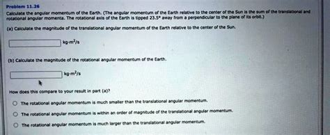 Solved Problem Calculote The Angular Momentum Of The Earth