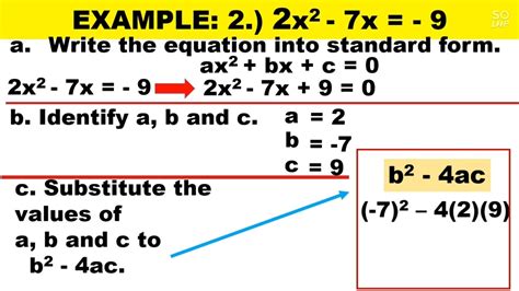 Discriminant B2 4ac How To Find The Discriminant Quadratic