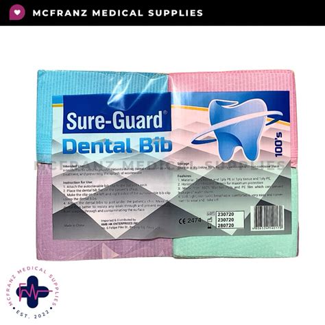 Sureguard Dental Bib Disposable 100pcs Shopee Philippines