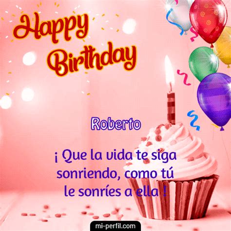 🎂 Happy Birthday Pastel Roberto Tarjetas  Online