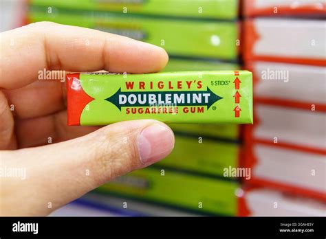 Tyumen Russia June 08 2021 Doublemint And Spearmint Chewing Gums