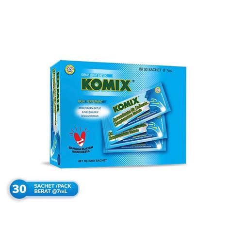 Jual Komix Obat Batuk Cair Herbal Peppermint Jahe Jeruk Nipis Obh Kemasan Sachetbharga Per Pack