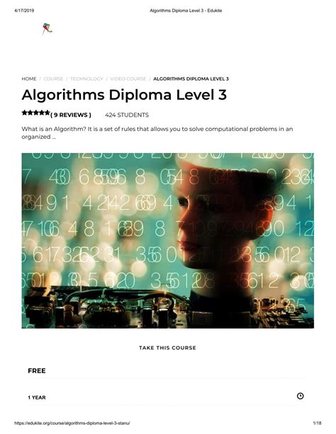 Ppt Algorithms Diploma Level 3 Edukite Powerpoint Presentation