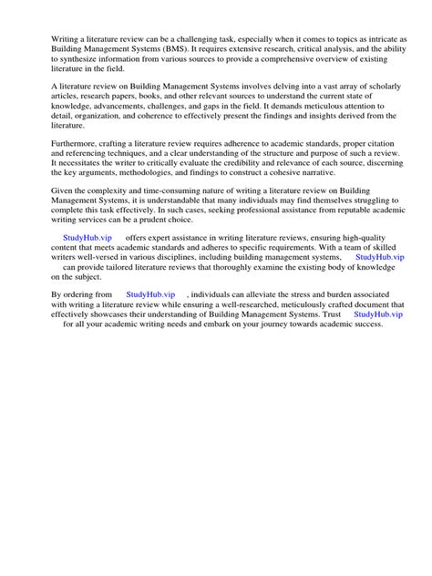 building management system literature review pdf building