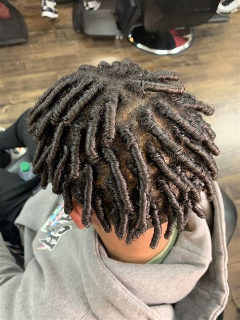 Comb Coil Starter Locs With Middle Part And Square Parts Hair Twists Black Hair Twist Styles
