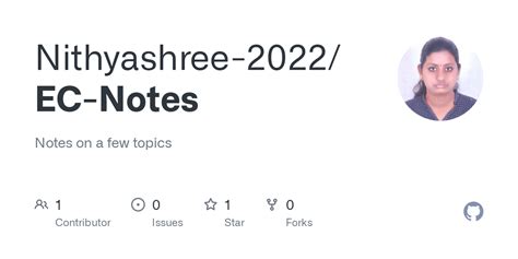 Github Nithyashree Ec Notes Notes On A Few Topics