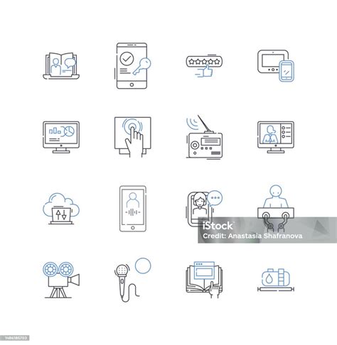 Data Confidentiality Line Icons Collection Encryption Privacy Security