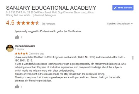 QA QC Course Reviews By Certified Students