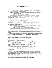 Vector Calculus Scalar And Vector Fields Ordinary Derivatives Course Hero