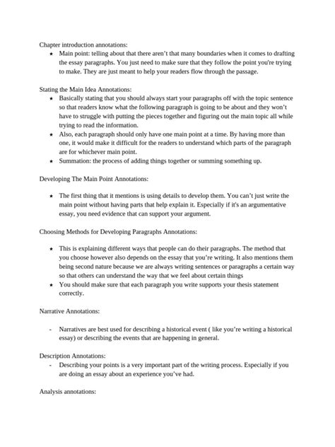 Chapter 3 Annotations Pdf Essays Paragraph