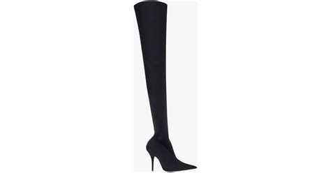 Balenciaga Knife Heeled Thigh High Boots In Black Lyst