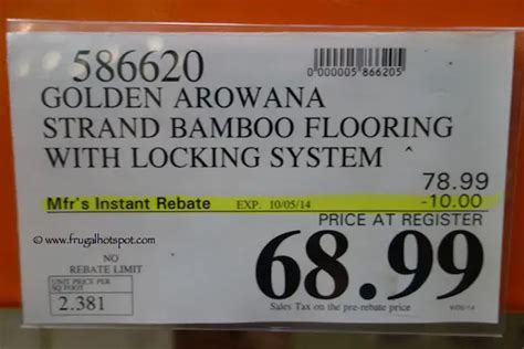 Golden Arowana Strand Bamboo Flooring With Locking System Clsa