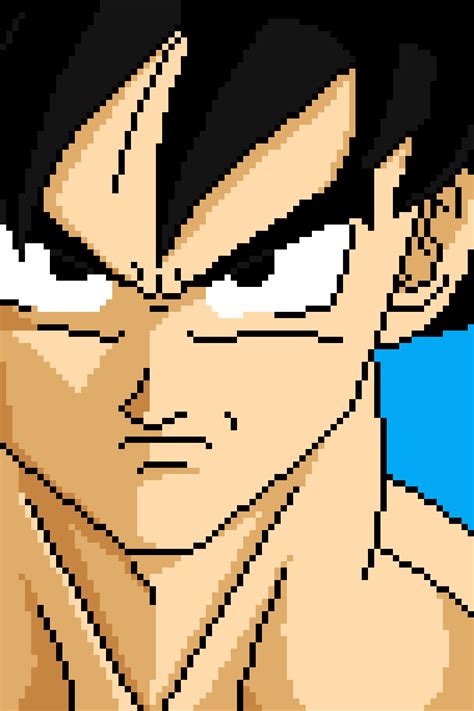 Goku Pixel Art Grid Pixel Goku Dragon Ball Dbz Perler Bead Pattern