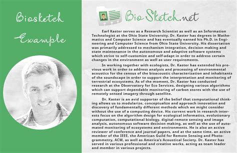 Biosketch Template By Johnfarry12 On Deviantart