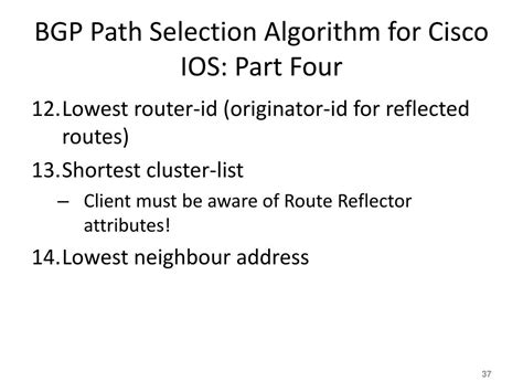 ppt bgp attributes and path selections powerpoint presentation free