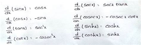 Formulas For Differentiation Electrical Engineering