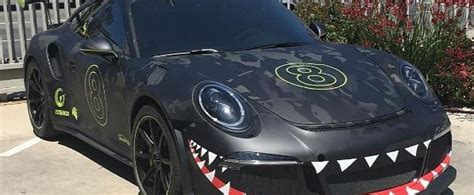 Wildest Porsche 911 Gt3 Rs Pdk Mixes Wwii Shark Teeth Fighter Wrap