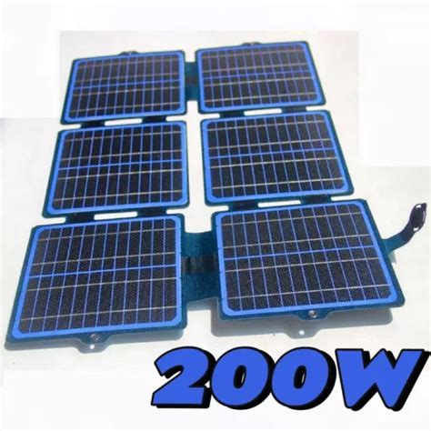 PANNEAU SOLAIRE PLIABLE Double USB DC étanche 200W Chargeur Rapide 5V