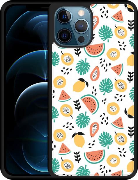 IPhone Pro Max Hoesje Design Op Glas Tropical Fruit Designed By Cazy Bol